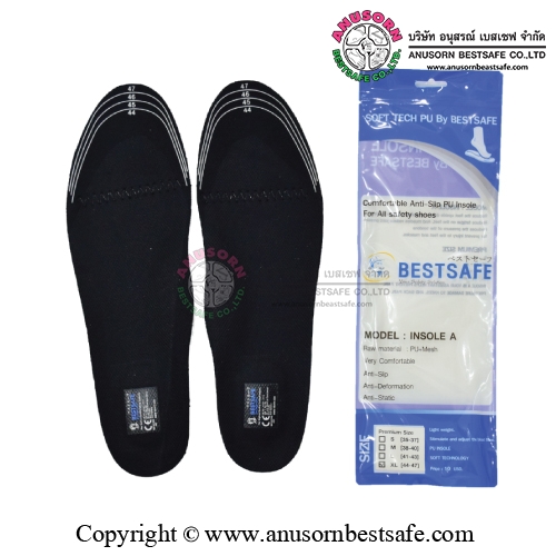 INSOLE 01 แผ่นรองในรองเท้า ยี่ห้อ BESTSAFE Size: S [35-37] | Anusorn ...